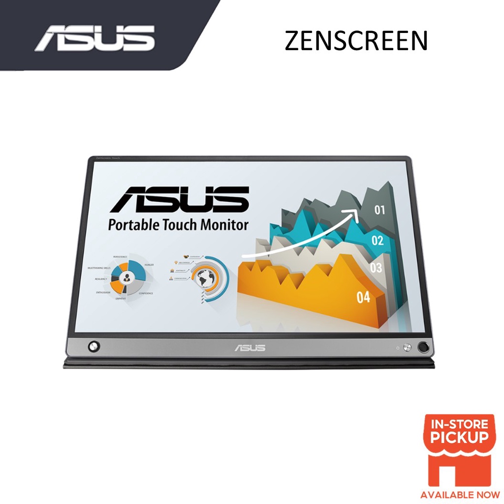Asus Zenscreen MB16AMT 15.6'' FHD IPS Portable USB Monitor (Touch ...