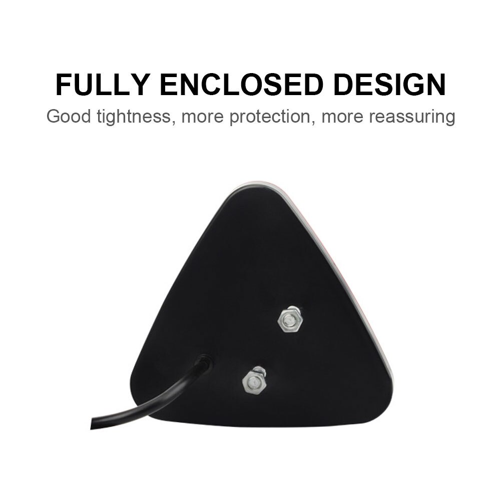 12V Triangle Tail Brake Light Rear Stop Lamp Smoked Red Car Style For ...
