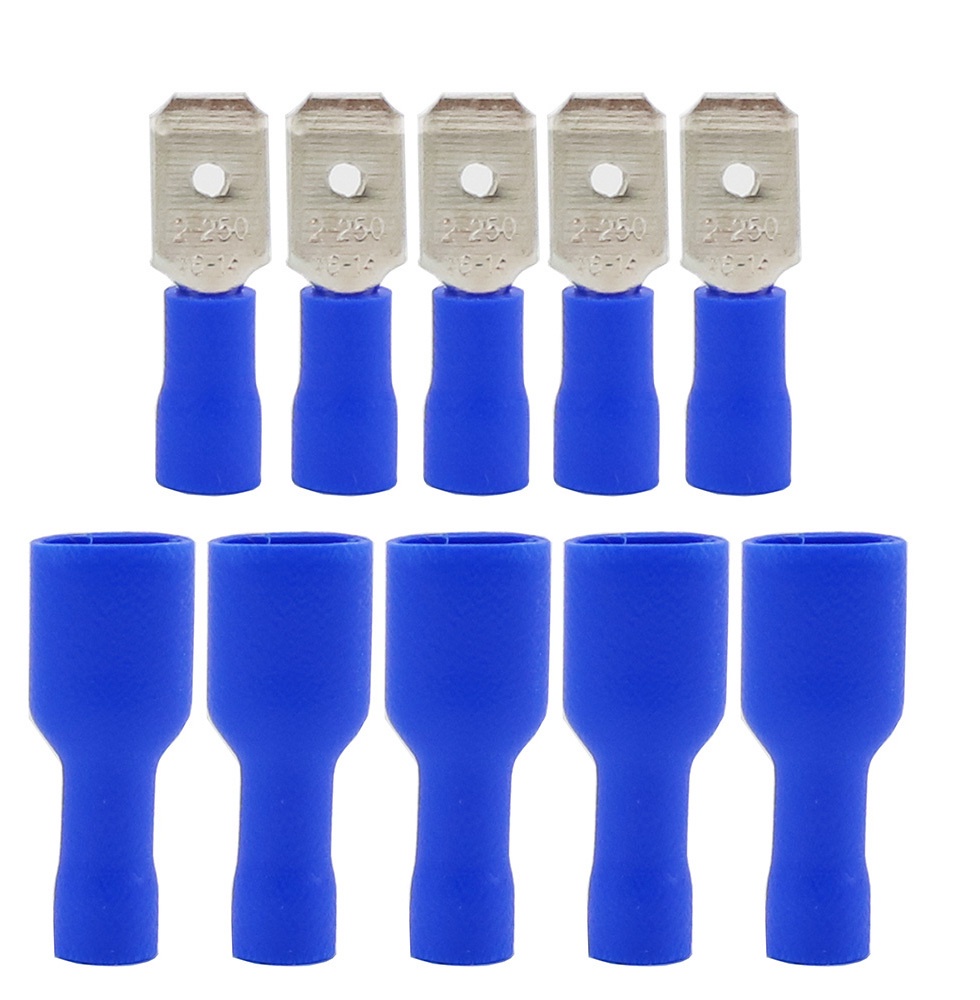 FDFD 2-250 MDD 2-250 16-14AWG Insulated Spade Crimp Wire Cable ...