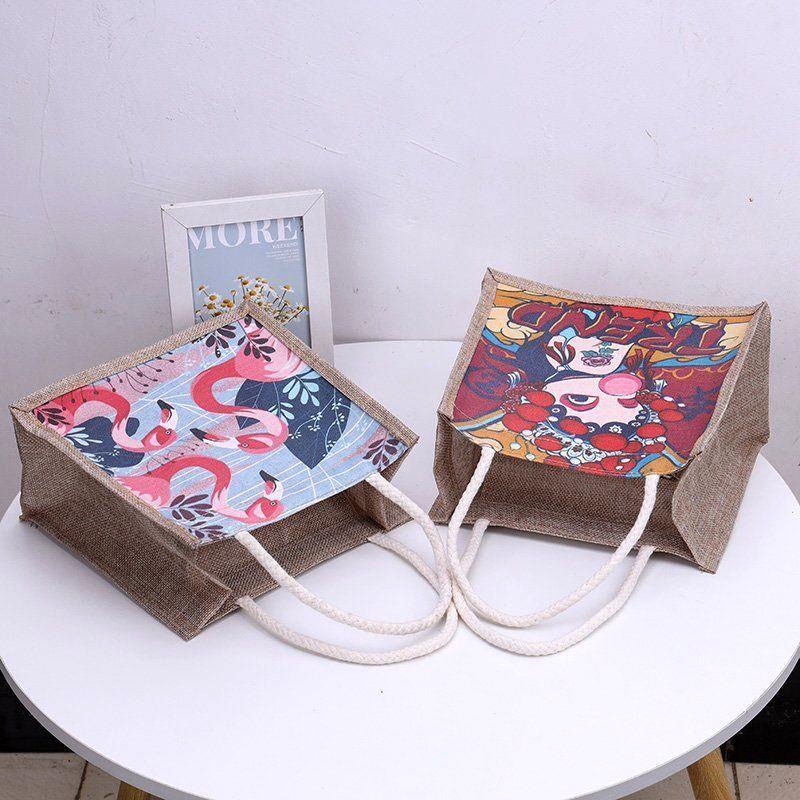 Japan Reusable Canvas Design Tote Bag Portable Women Travel Handbag ...