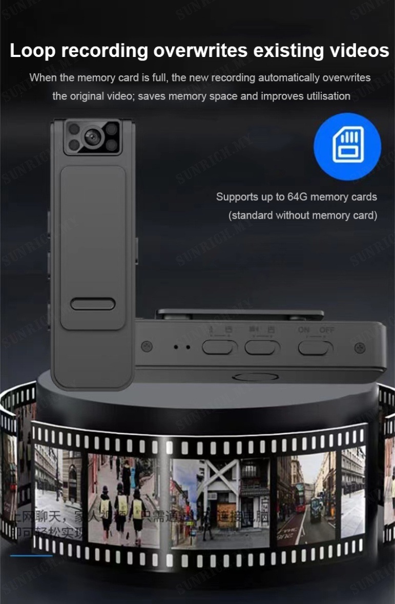 【COD】1080P HD Digital Video Recording Back Clip Camera高清數字錄像背夾攝像機 ...