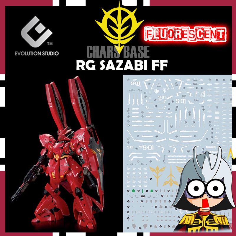 EVO DECAL RG SAZABI FF PB SAZABI FLUORESCENT GUNDAM DECAL | Shopee Malaysia