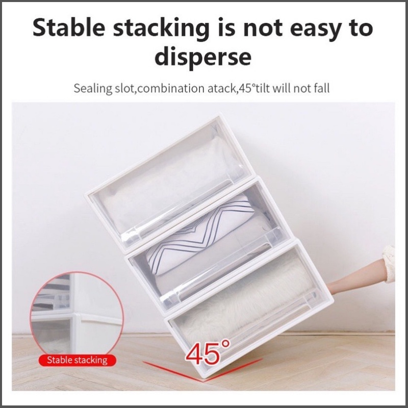 【i.Rumah】5L Stackable Storage Box Multipurpose Plastic Wardrobe Drawer ...