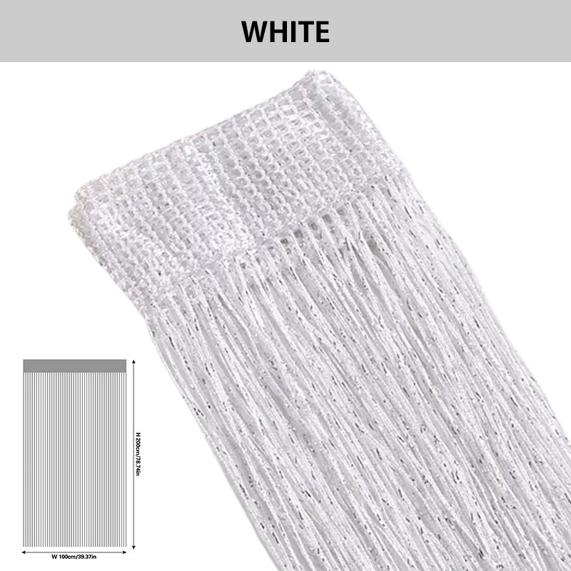 𝗧𝗥𝗜𝗠𝗠𝗔𝗕𝗟𝗘 》200cm x 100cm Window String Curtain Line Curtains Room Door ...