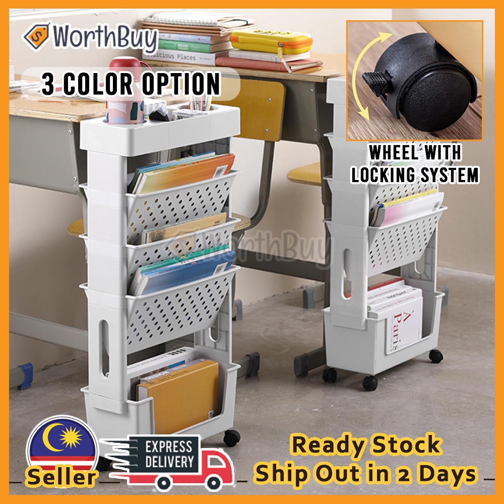 Worthbuy Book Shelf Multilayer Desk Book Organizer Table Side Book ...