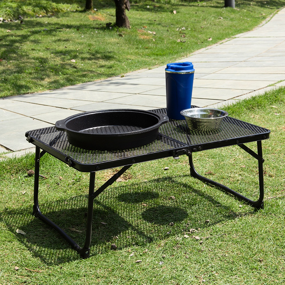 Multifunctional Folding Mesh Table Iron Camping Table Steel Mesh Table ...