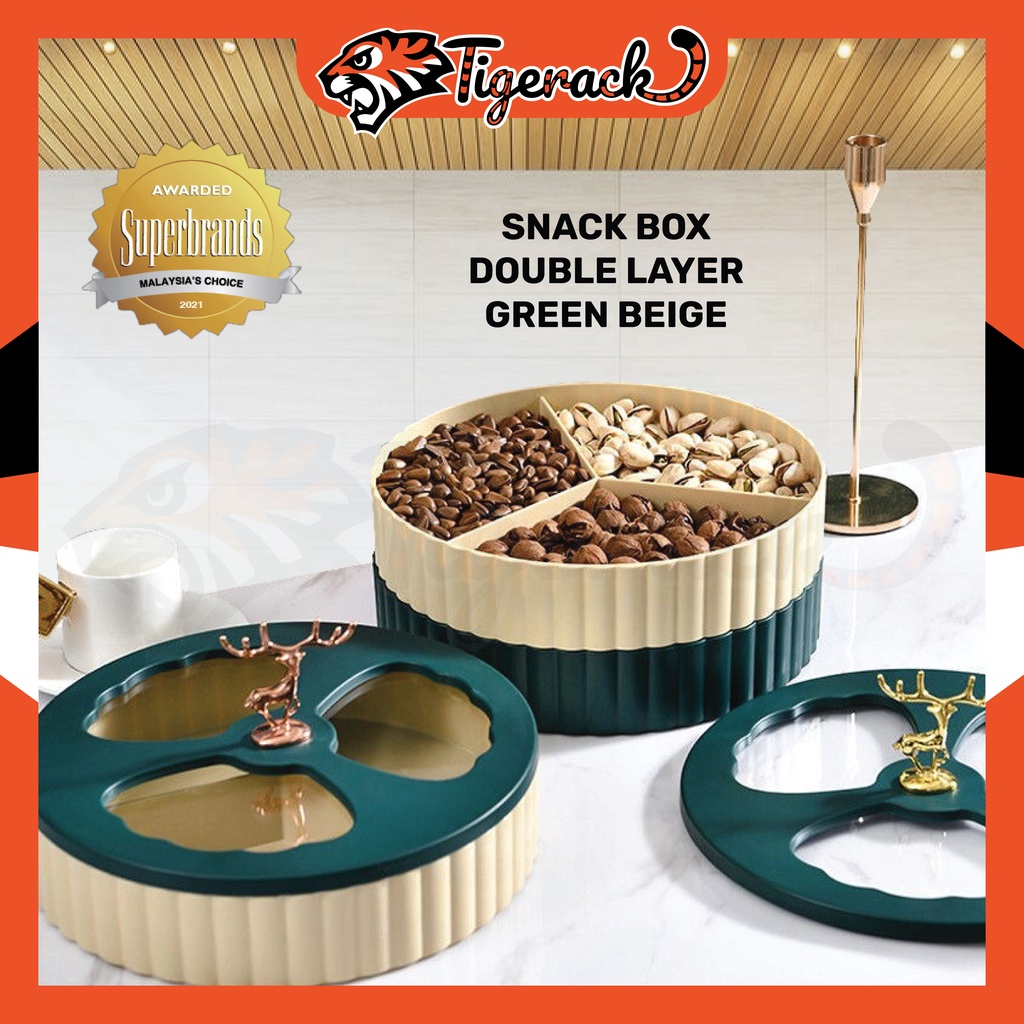 TIGERACK Bekas Kuih Raya Set Balang Kuih Nordic Style Plastic Container ...