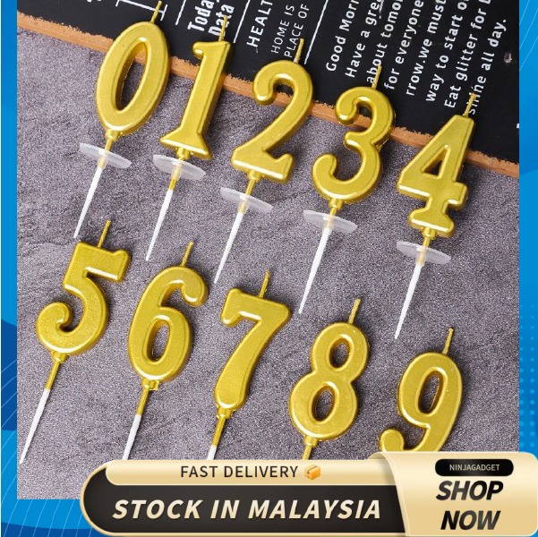 Gold Candle number candle birthday party numbering candle wedding ...