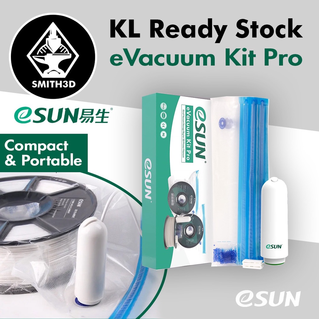eSUN eVacuum Kit Pro Sealing Bags Dust Proof Humidity Resistant for Keeping Filament Dry, 10 ...