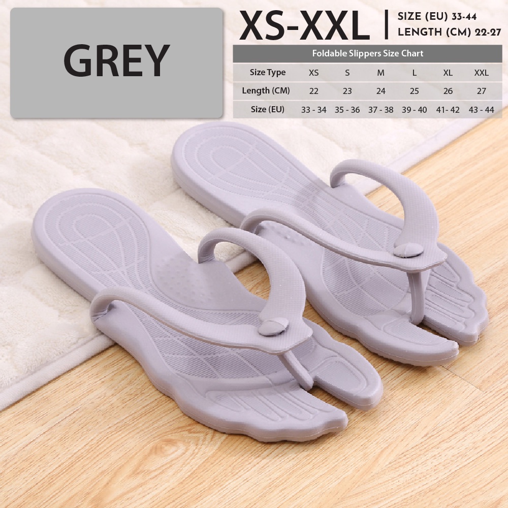 Foldable Slipper Flip Flops Travel Foot Support Design Non Slip Outdoor ...