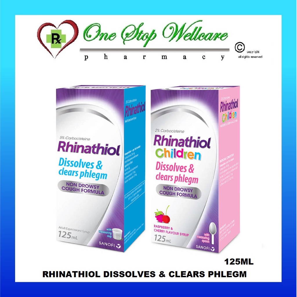 RHINATHIOL DISSOLVES & CLEARS PHLEGM (5% CARBOCISTEINE / CHILDREN ...