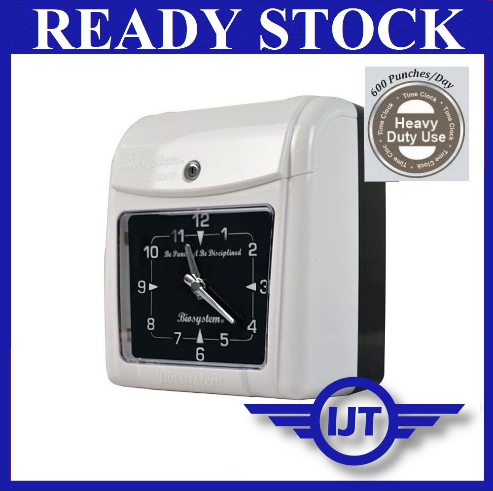 Biosystem BX3300A Heavy Duty Time Recorder Punch Card Machine BX-3300A BX 3300A BX3300 (ANALOG ...