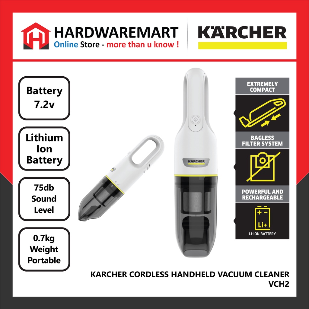 KARCHER VCH 2 CORDLESS HANDHELD VACUUM CLEANER | Shopee Malaysia