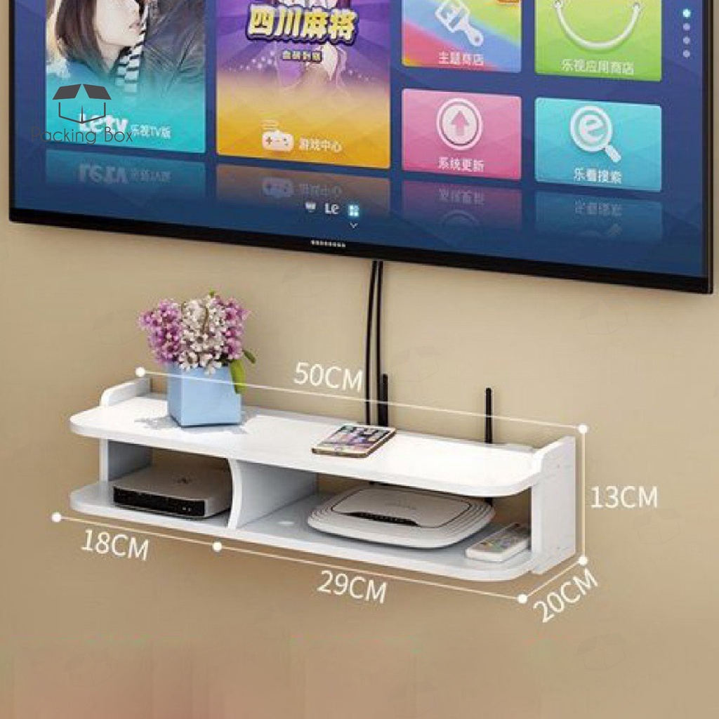 PKB Router DVD Player TV Rack Set-Top Box Floating Storage Shelf Wall ...