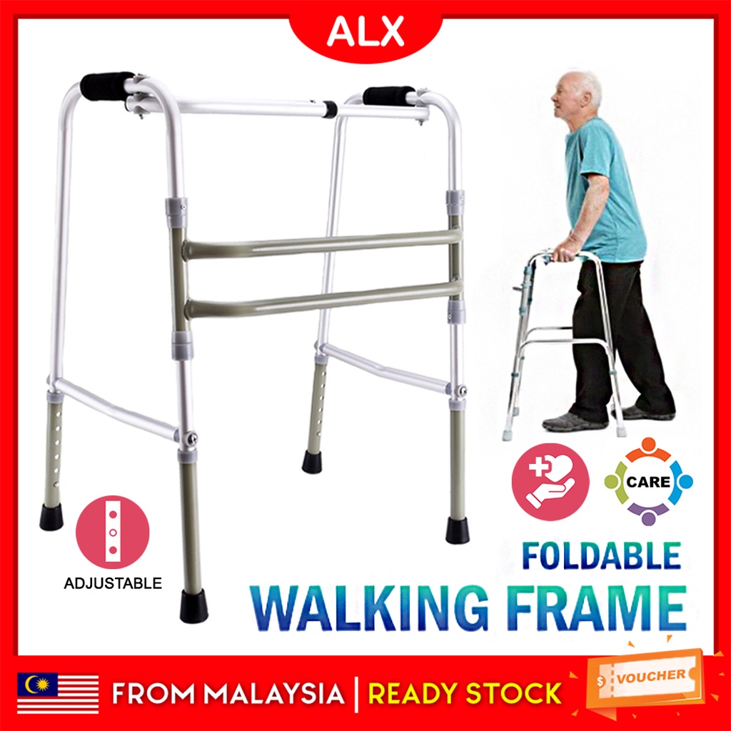 ALX [ CLEAR STOCK ] Aluminium Folding Reciprocal Walking Frame Medical ...