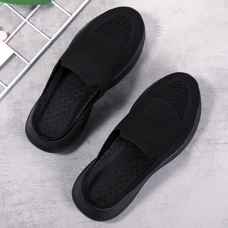 Half-Slipper High Quality Shoes Slip On Women Flat Cover Toe Sneaker ...