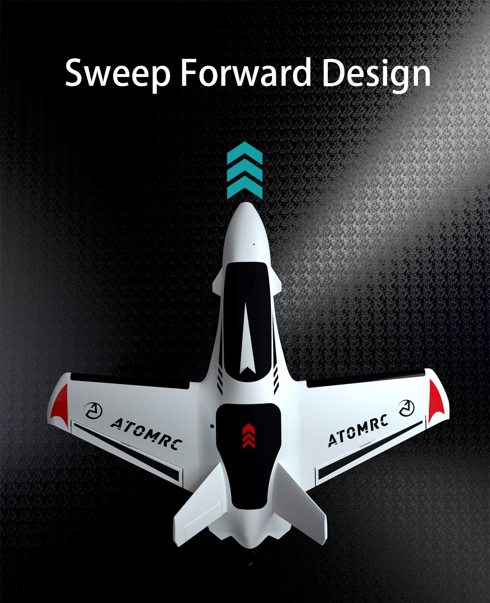 ATOMRC Dolphin V1.1 845mm Wingspan V-tail ARWING FlyWing Fixed-Wing RC ...