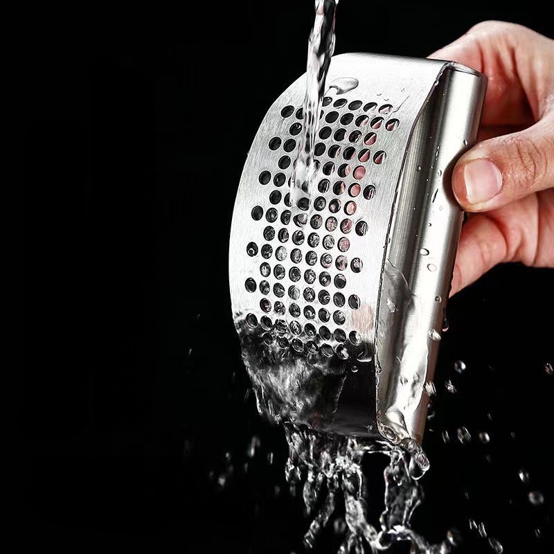 LH Garlic Rocker Tool Stainless Steel, Manual Garlic Chopper Garlic ...