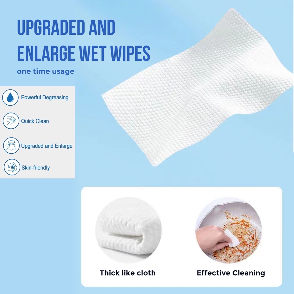 Realeos 80pcs Kitchen Wet Cleaning Wipes Strong Kitchen Wipes ...
