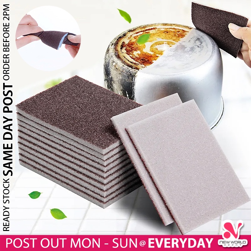 𝗖𝗨𝗧𝗧𝗔𝗕𝗟𝗘 》Emery Magic Cleaning Sponge Cookware Kitchen Utensil ...