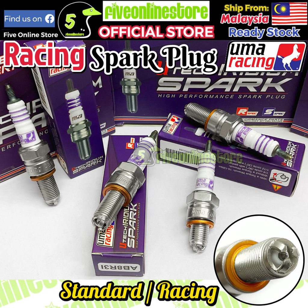 UMA Racing Iridium Spark Plug AB8R31 / AB9R31 / AC7R31 PLUG Y15 RS150 ...