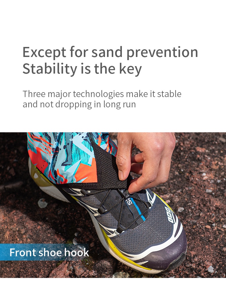 AONIJIE Short Trail Gaiters Protective Shoe Cover With Drawstring E4417 ...
