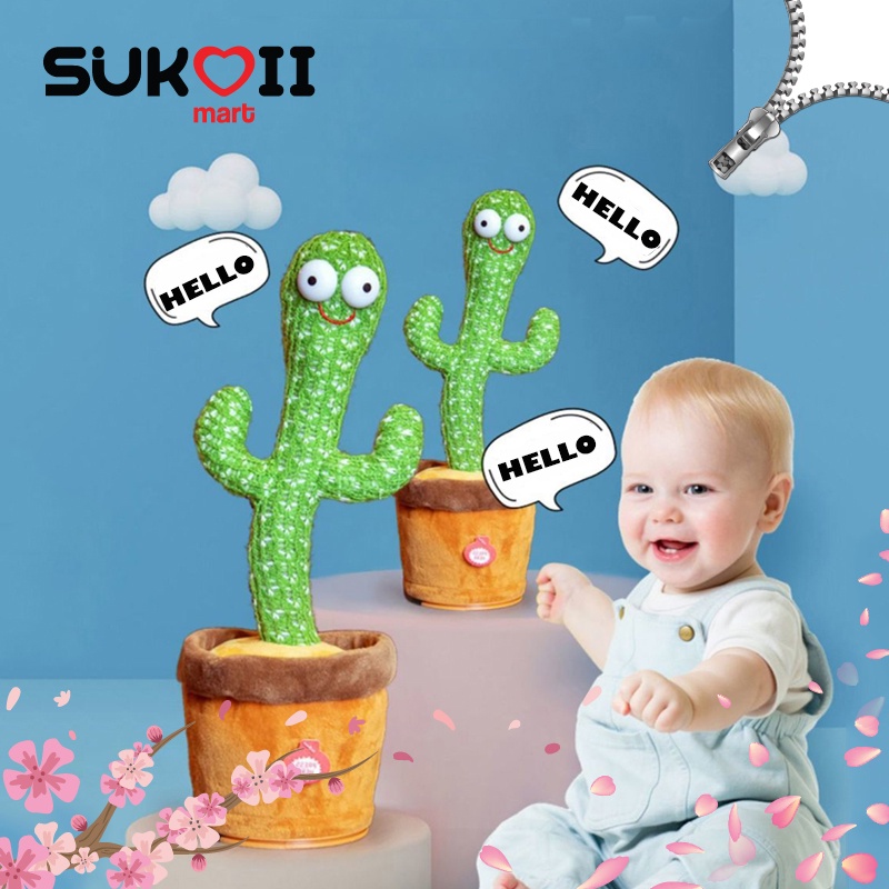 SKOI Dancing Toy Enchanting Cactus Twist And Sing Fluffy Flower ...