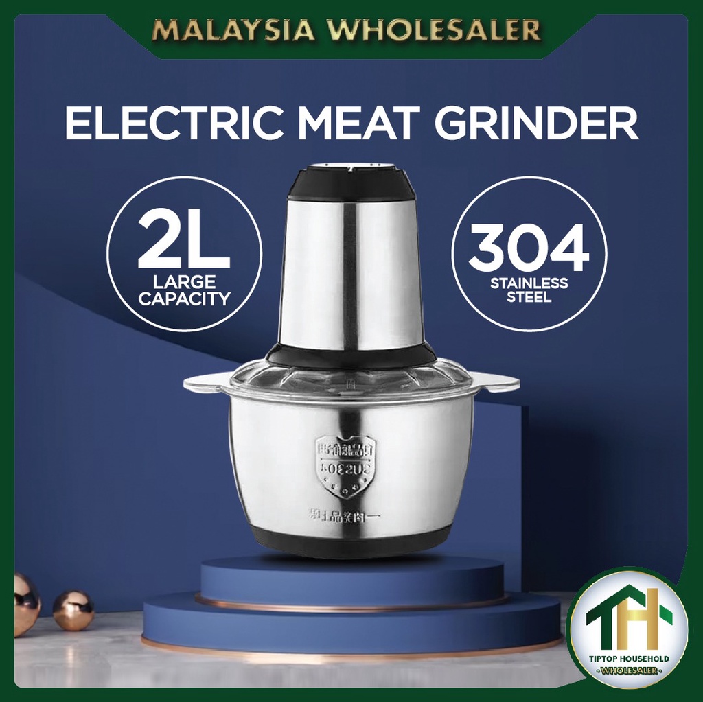 Stainless Steel Multifunctional Electric Meat Grinder Pengisar Daging Blender Food Processor ...