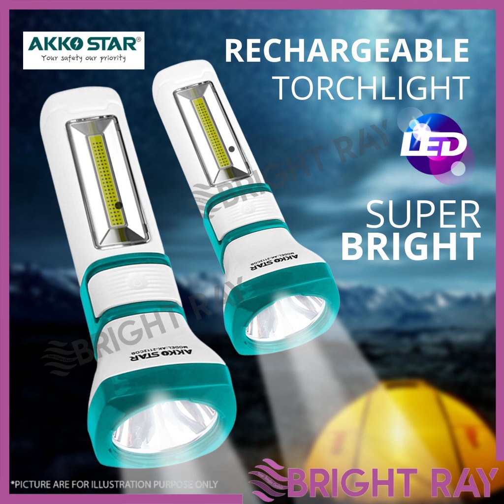 LED Torchlight With COB Light Portable Flash Torch for Outdoor ...