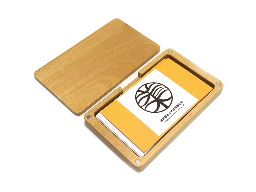 Portable Natural Whole Wooden Business Card Holder for Men Gifts id ...