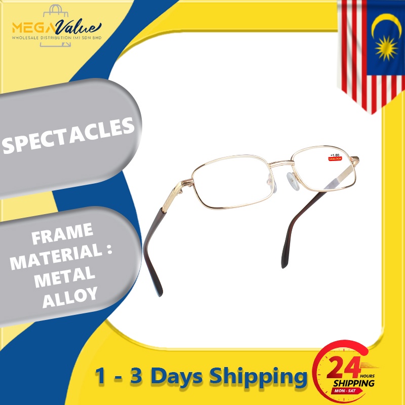 READY STOCK | Men's Glass Glasses For Women Spec Mata Metal Gold Women ...