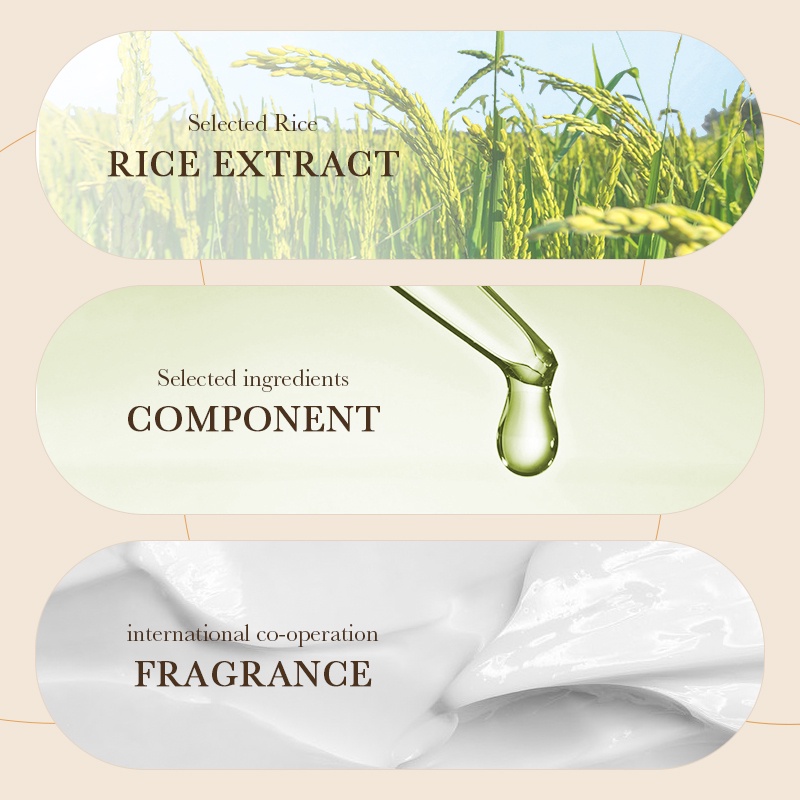 BIOAQUA Rice Raw Pulp Body Lotion Moisturizing Lotion Brightening Body ...