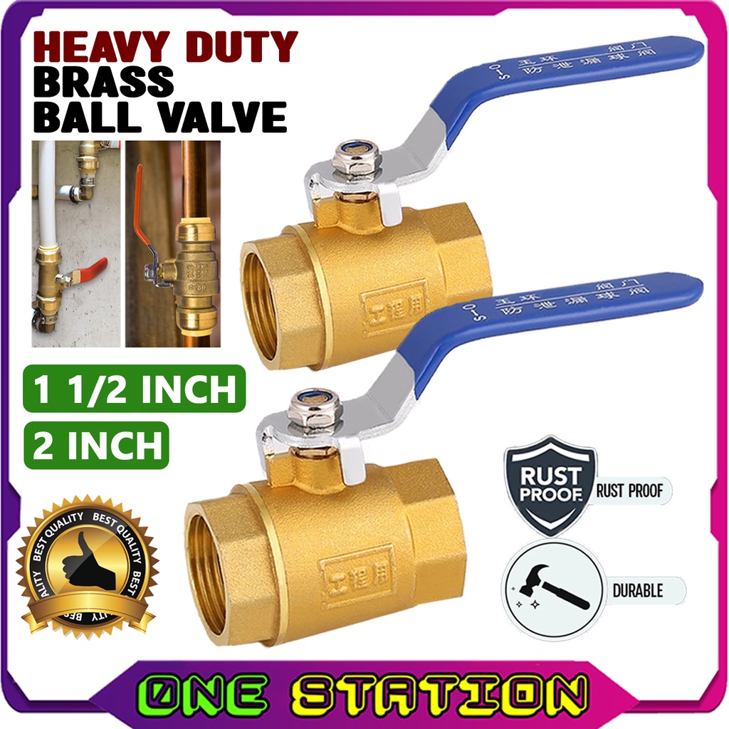 1 1/2 2 Inch Brass Ball Valve Brass Fitting Ball Mini Water Pipe Female ...