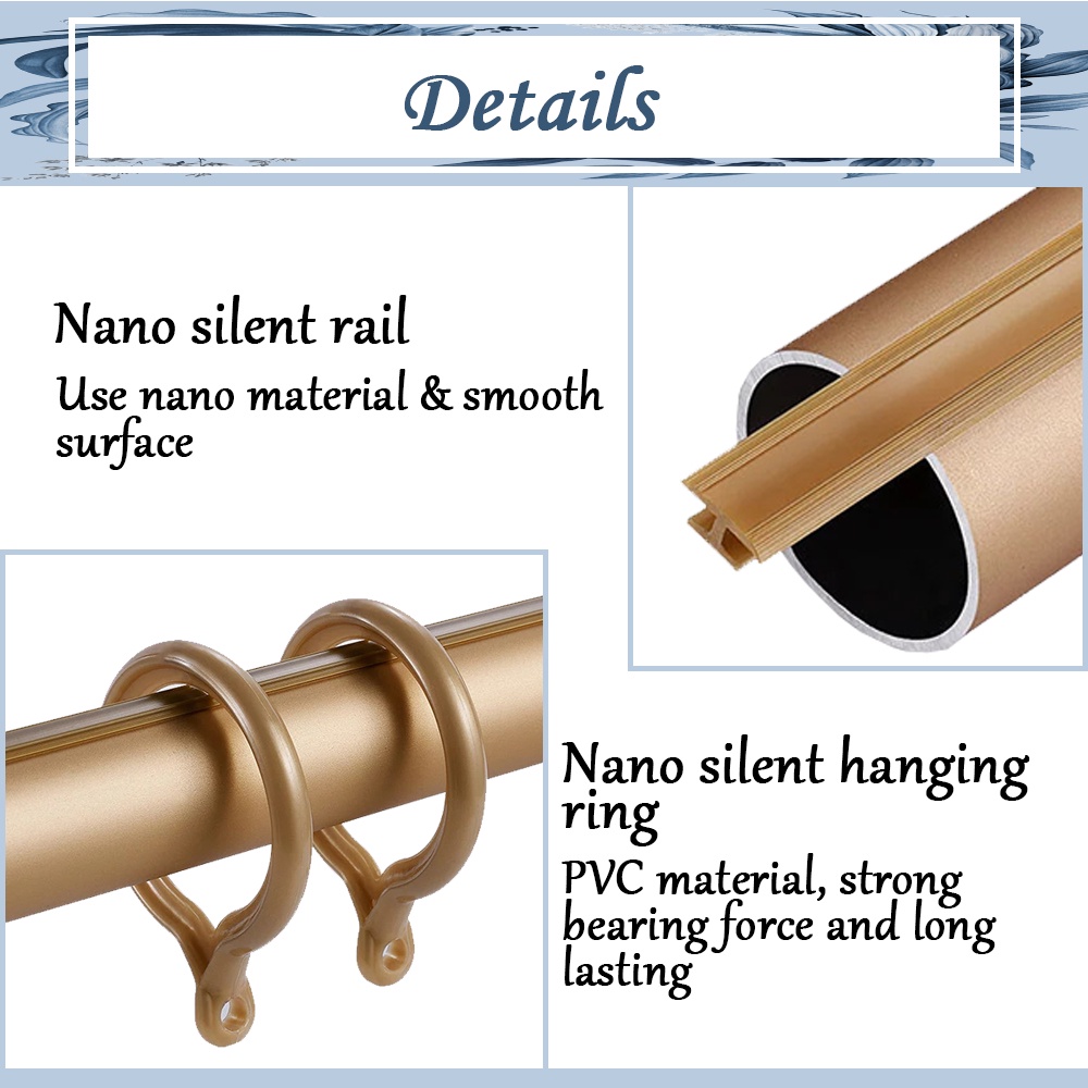 [FULL SET | SINGLE ROD] Aluminium Window Curtain Rod With End Rod ...