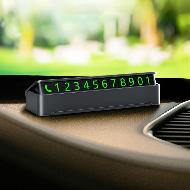 Toyota Car Temporary Parking Card Luminous Phone Number Card Plate ...