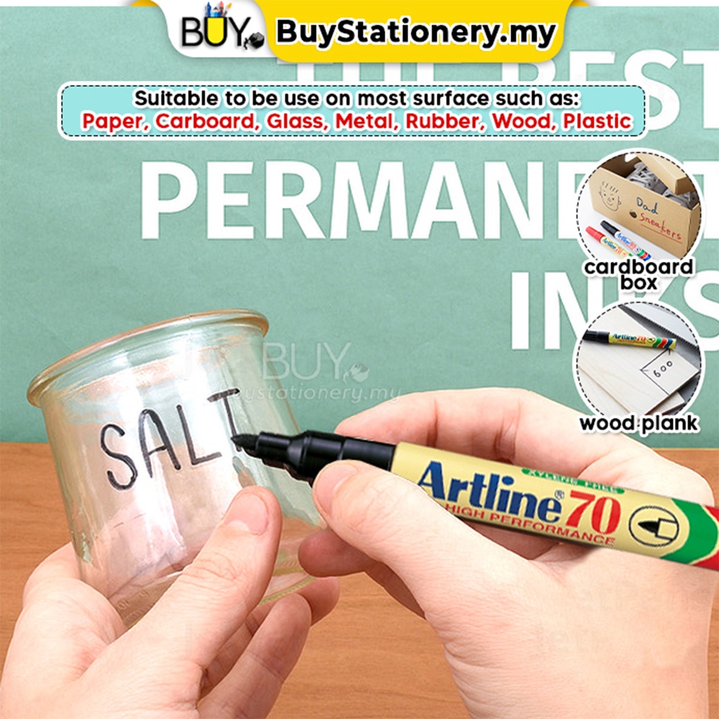 Artline 70 Acrylic Marker Pen Colour Maker Pen Warna Warni Alat Tulis ...