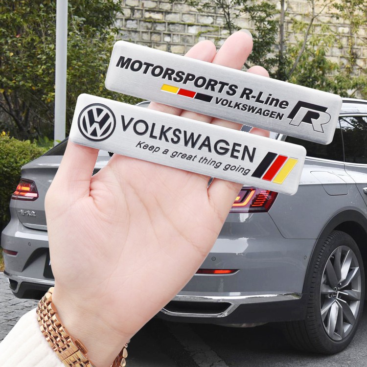Volkswagen Car Body Metal Nameplate Sticker For VW R line GTI Polo Fox ...