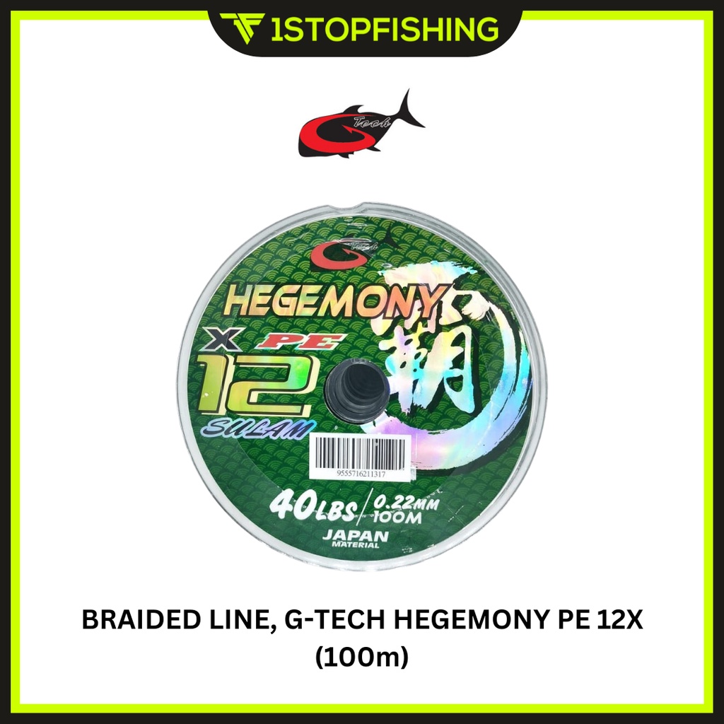BRAIDED LINE G TECH HEGEMONY PE 12X 100m Shopee Malaysia