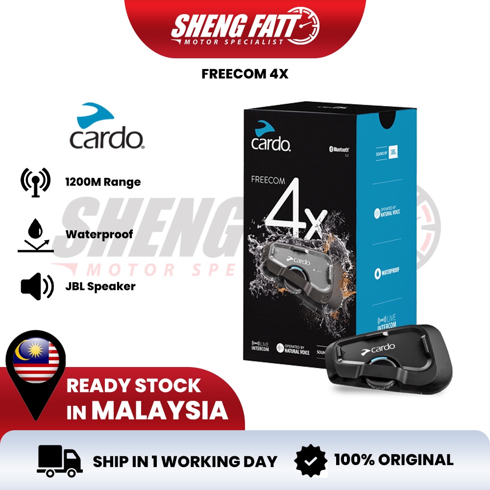 CARDO Freecom 4X Single Intercom Communication System Single Pack ...