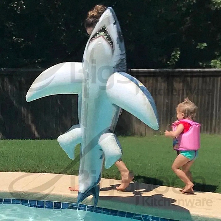 INTEX 57525 Great White Shark Ride-On Inflatable Pool Float | Kids ...