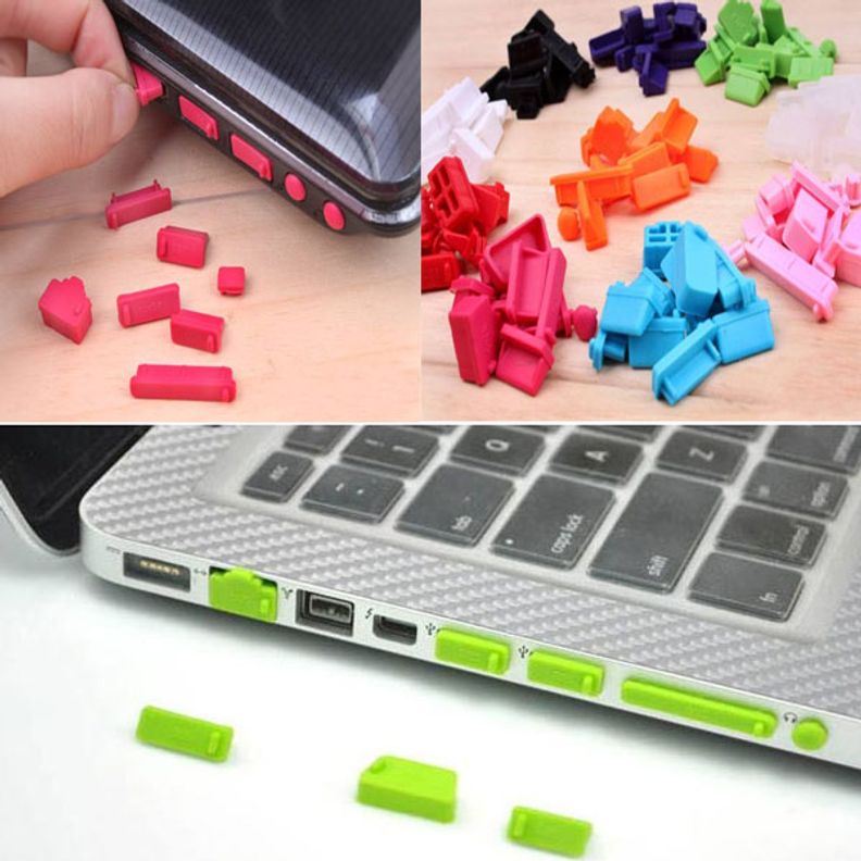 13PC Universal Notebook Laptop Anti Dust Plug Protective dust Stopper ...