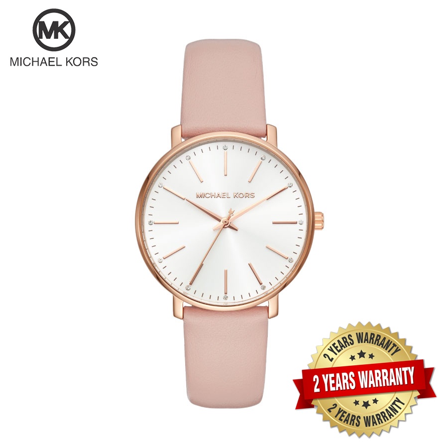 Michael Kors MK2741 Women's Pyper Rose Gold-Tone and Blush Leather ...