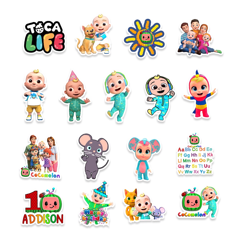 MUYA 50pcs Cocomelon Stickers Cartoon Graffiti Stickers for Laptop ...