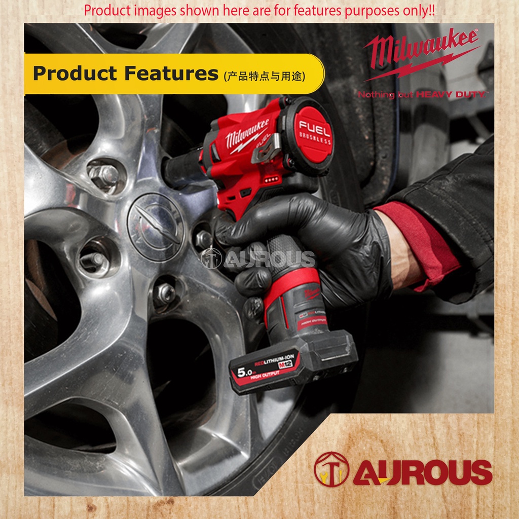 MILWAUKEE M12 HIGH OUTPUT 5.0Ah RED LITHIUM-ION BATTERY M12 HB5.0 ...