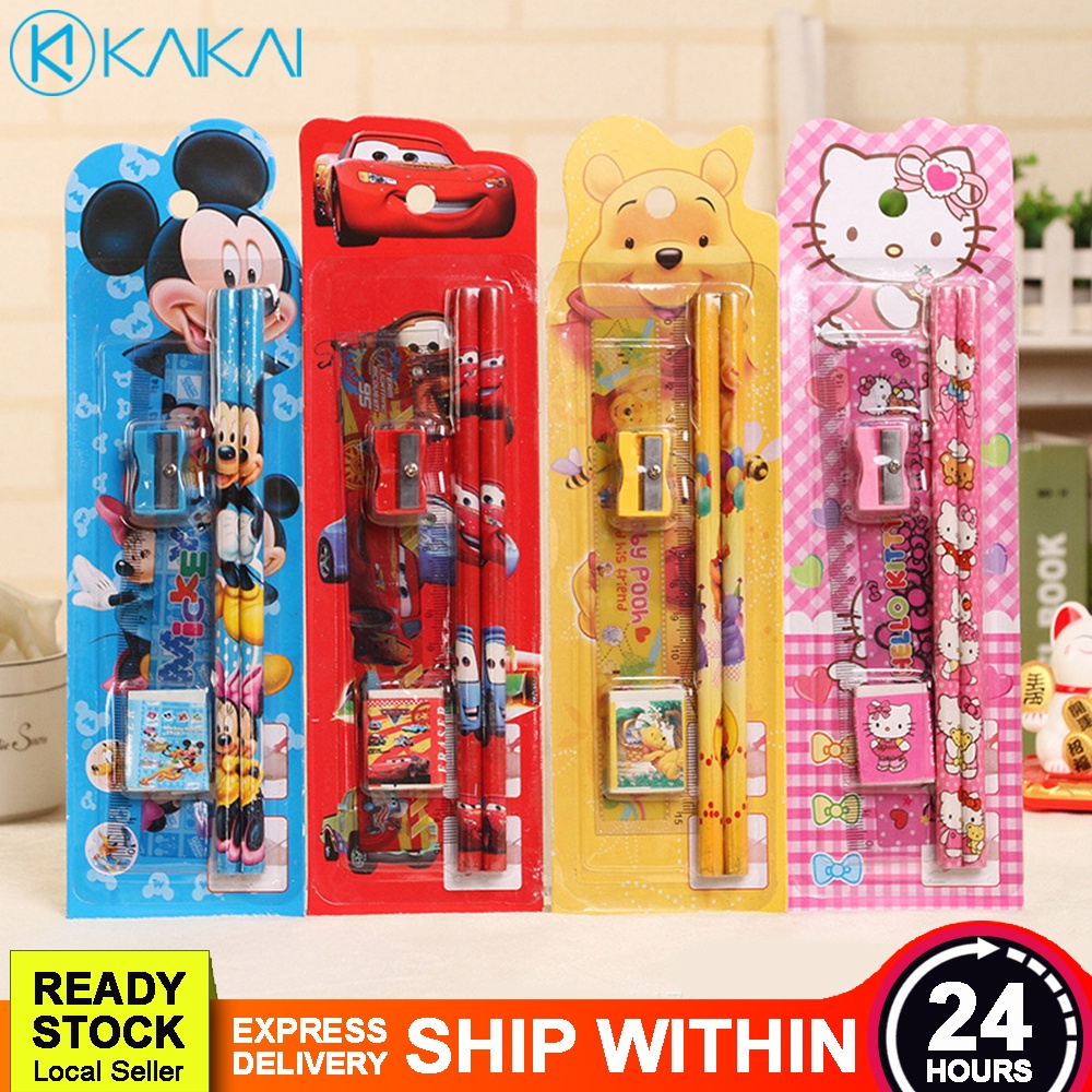 🔥 NECESSARY TOOLS 🔥 5 In 1 Stationery Set Kids Children Student School ...