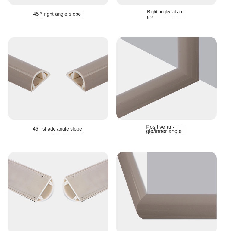 Porcelain-like Semicircle Arc Ground Trunking Pvc Open-Mounted Stone ...