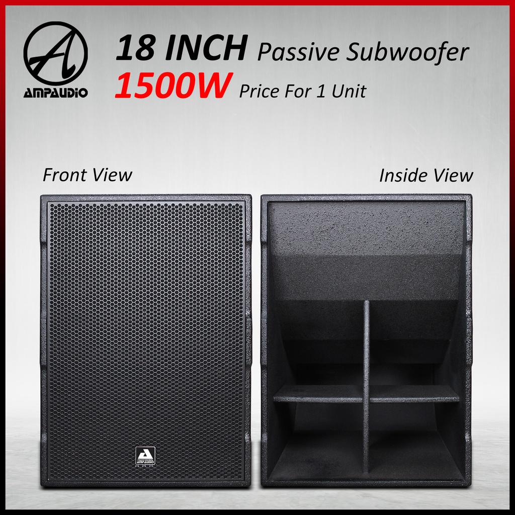 AmpAudio 18Inch Passive Subwoofer 1500W (Price for 1 unit) | Shopee ...