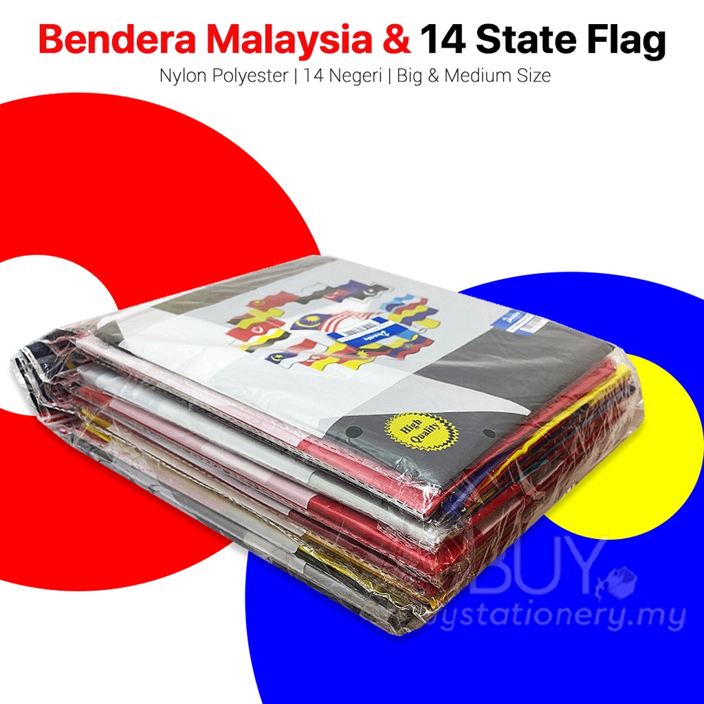 2x4/3x6 Set Bendera Malaysia Semua 14 Negeri All State Country Flag ...
