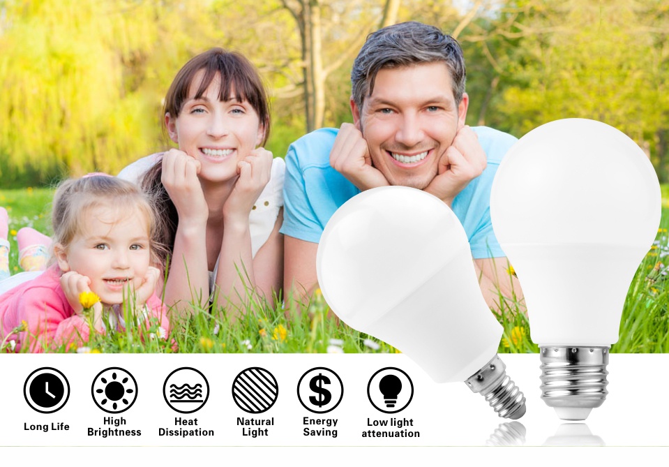 E27 LED Bulb 5W 7W 9W 12W 15W 18W Table Lamp Real Power Light Bulbs Spotlight Lampada LED ...