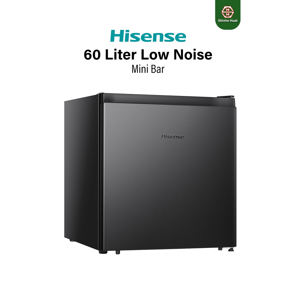 Hisense Mini Bar Fridge Refrigerator 60 Liter RR60D4ABN | Shopee Malaysia